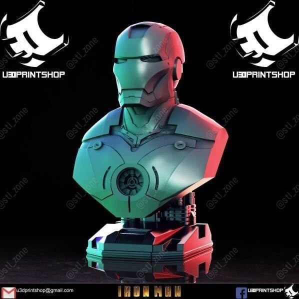 MARVEL IRON MAN bust 3d resin model kit EUR 20,00 - PicClick DE