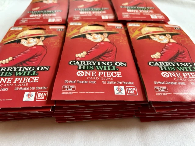 50X ONE PIECE OP-13 Carrying On His Will Sleeved Booster Packs LOT of ...