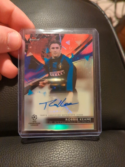 21/22 TOPPS FINEST UEFA Champions League Robbie Keane Auto /99 Inter ...
