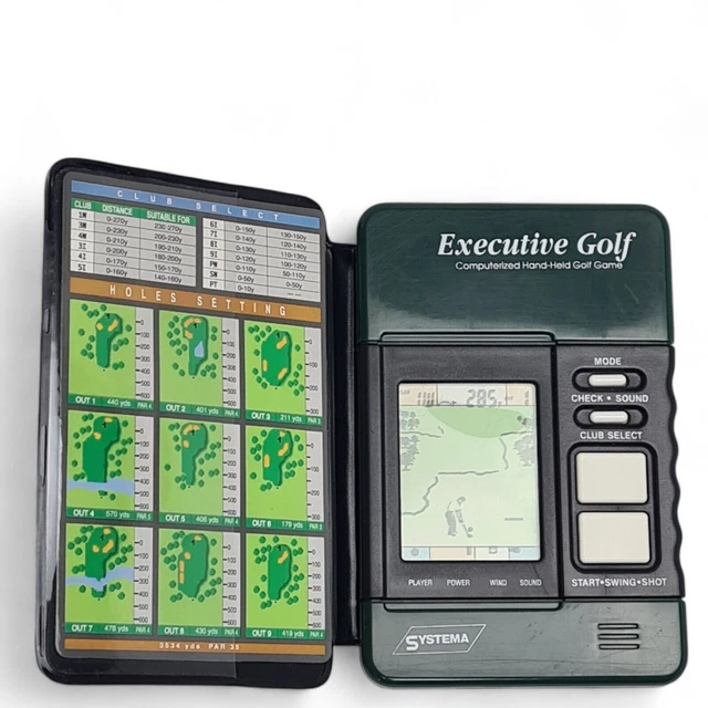 SYSTEMA 1997 COMPUTERIZED Hand-Held Executive Golf LCD Game Boxed ...