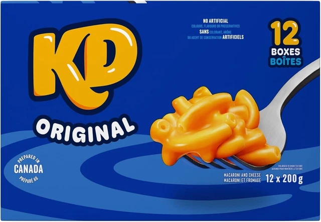 KRAFT DINNER ORIGINAL Macaroni and Cheese Dinner, 200g Box, 12 ct Case ...