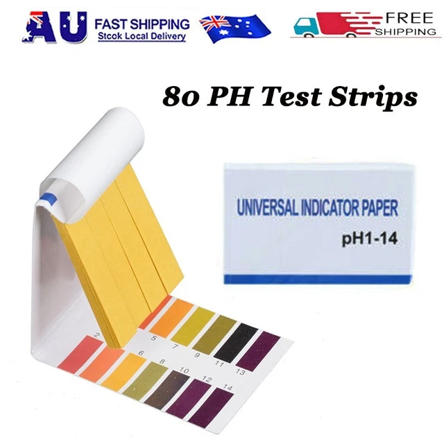 80 PH TEST Strips Litmus Paper Urine Saliva Acid Alkaline Liquid Level ...