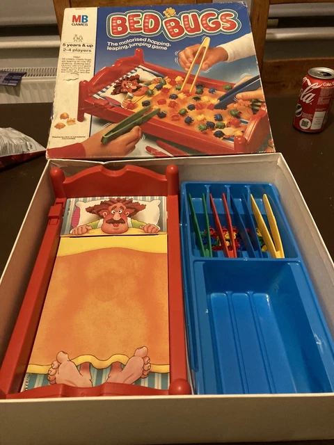 BED BUGS BOARD Game Mb 1985 Motorised Hopping Jumping Games Retro ...