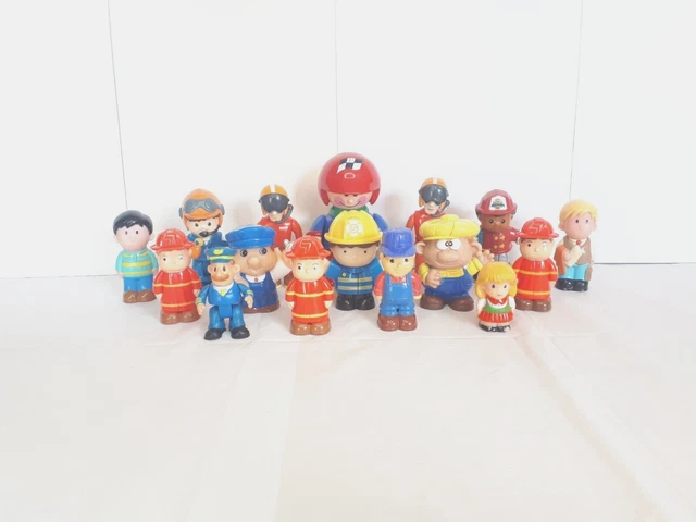 FIREMAN SAM, TOLO, Firefighters, Pilot, Police, Farmer 16x Figures Toy ...