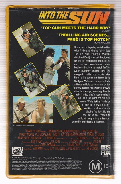 RARE VHS VIDEO Tape INTO THE SUN Big Box Ex-Rental Clamshell CBS FOX ...
