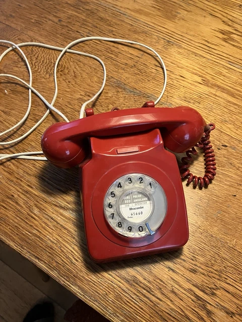 RED CORDED LANDLINE Telephone Retro Design £16.15 - PicClick UK