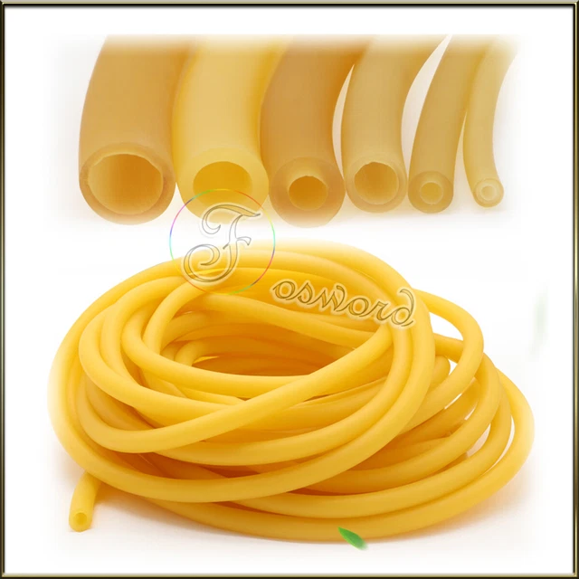 NATURAL LATEX RUBBER Tube Exercise Band Elastic Surgical Tube 1.2 1.6 1 ...