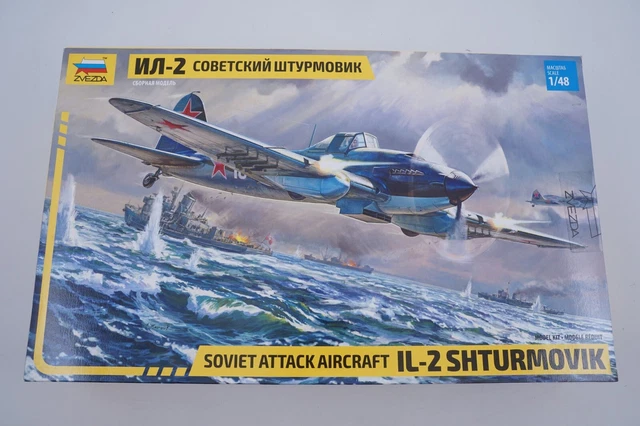 ZVEZDA 4825 SOVIET Attack Avion Ilyushin IL-2 Sturmovik 1:48 Modélisme ...