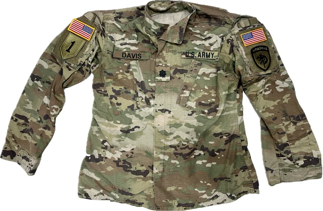 US ARMY OCP Multicam Jacket 7 patches Colonel Davis 1st Infantry ...