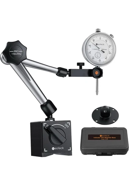 DIGITAL DIAL INDICATOR Magnetic Base Gauge Measuring Tool New Black ...