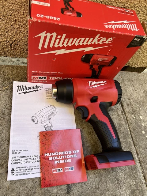 MILWAUKEE M18 18V Compact Heat Gun (Tool Only) - Black/Red (2688-20 ...