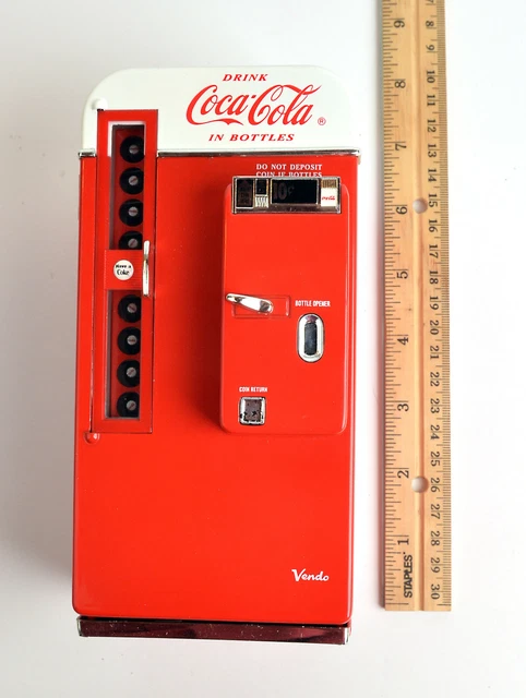 COCA COLA MUSICAL Die Cast Bank Vending Machine 1994 - Music works $23. ...