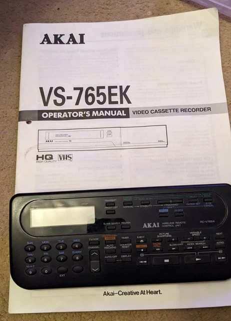 AKAI VHS VIDEO Cassette Recorder Model - VS-765EK £16.00 - PicClick UK