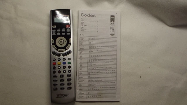 UNIVERSALFERNBEDIENUNG SILVERCREST RCH7S52,LERNFÄHIG EUR 1,00 - PicClick DE