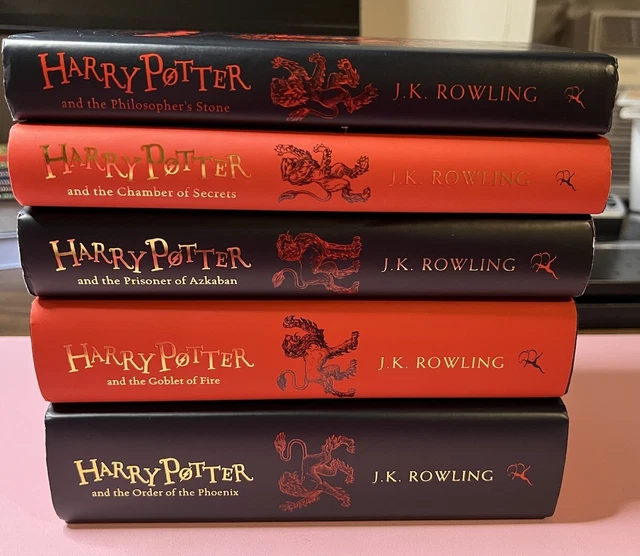 *RARE* HARRY POTTER (Books 1-5) 20th Anniversary Gryffindor House ...