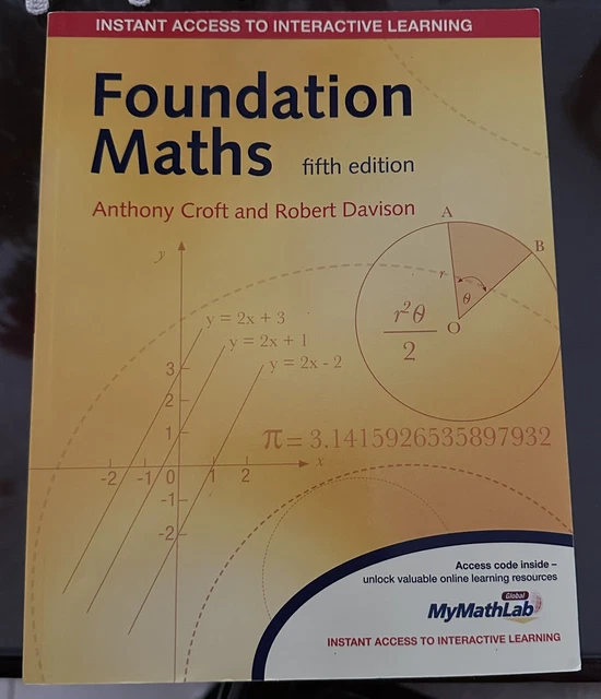 FOUNDATION MATHEMATICS PACK by Anthony Croft, Robert Davison (2010) £4. ...