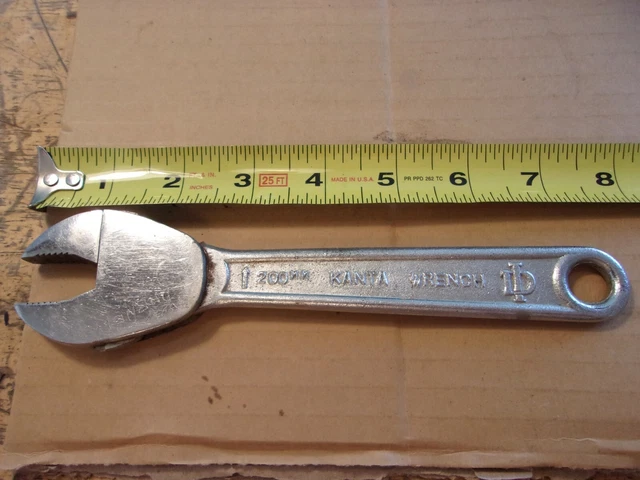 RARE VINTAGE JAPANESE Kanta 8” Self Adjusting Wrench DI $9.95 - PicClick
