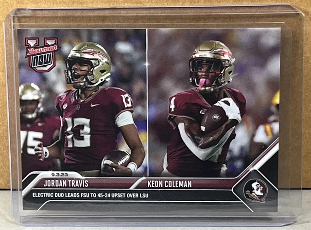 2023 BOWMAN U NOW #1 JORDAN TRAVIS KEON COLEMAN Florida St FSU Stampa ...