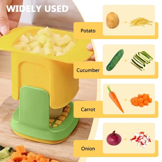 MANUAL VEGETABLE DICER Fruit Chopper Potato Onion Cuber Cutter Kitchen ...