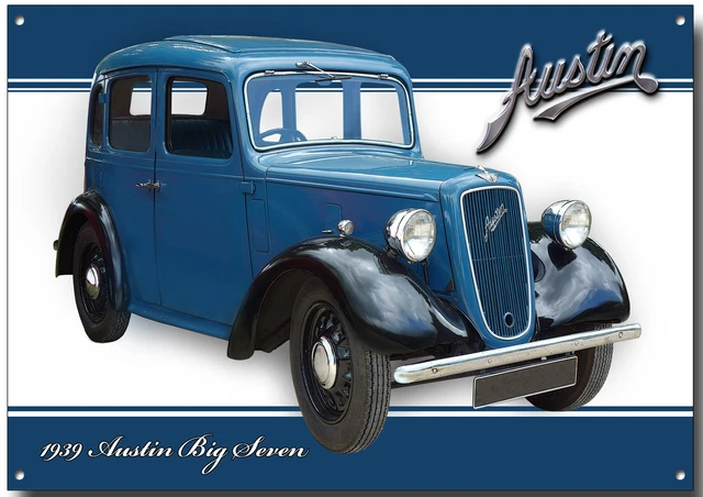 AUSTIN BIG SEVEN Metal Sign.garage Sign.vintage British Motor Car. £11. ...