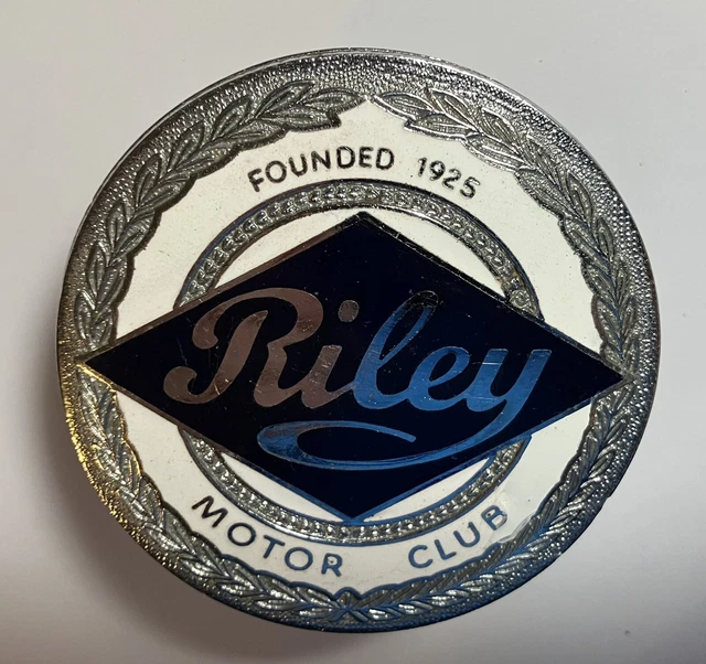 RILEY MOTOR CLUB Circular Classic Car Badge - Original Condition £59.99 ...