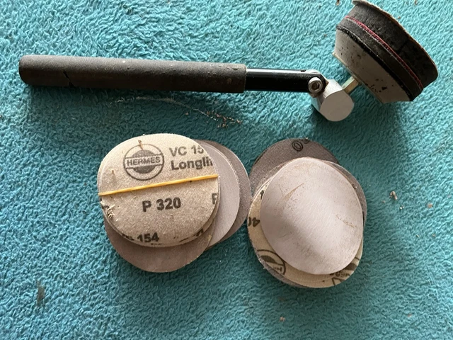 WOOD LATHE SPECIALIST Simon Hope Hand Held Sanding Tool & Spare Sanding ...