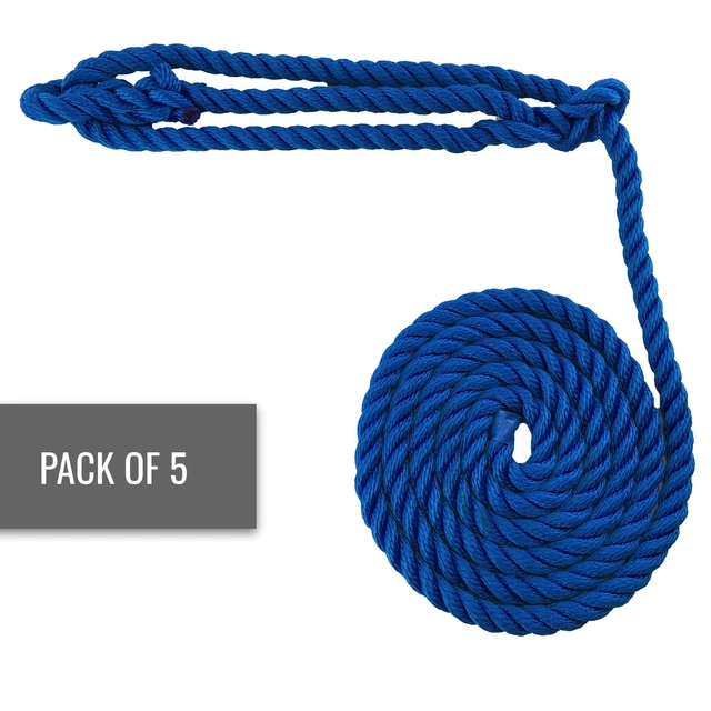 5 X 20MM Royal Blue Softline Plain Show Rope Halter x 12ft, Cow Sheep ...