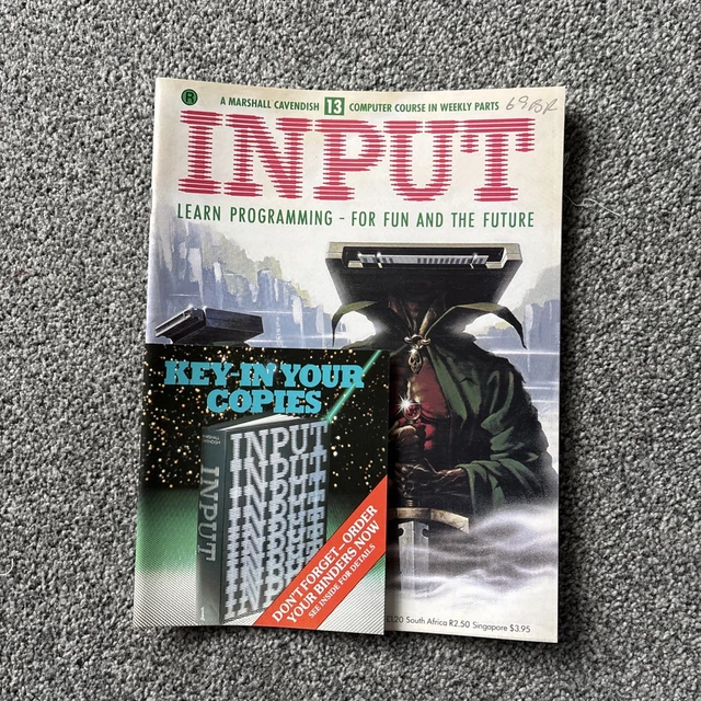 INPUT MAGAZINE MARSHALL Cavendish Issue No. 13 1984 Computer ...
