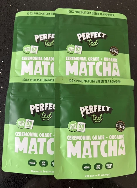 PERFECT TED CEREMONIAL Grade Japanese Matcha Green Tea - 4 x 30g ...