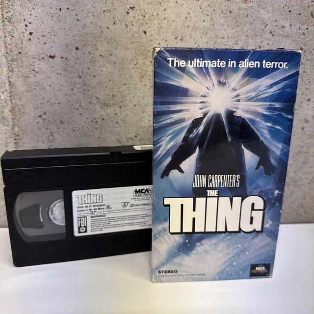 VHS JOHN CARPENTER'S The Thing 1982 MCA Vintage Kurt Russell *TESTED ...
