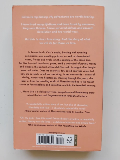 I, MONA LISA by Natasha Solomons Paperback Book Monalisa EUR 15,93 ...