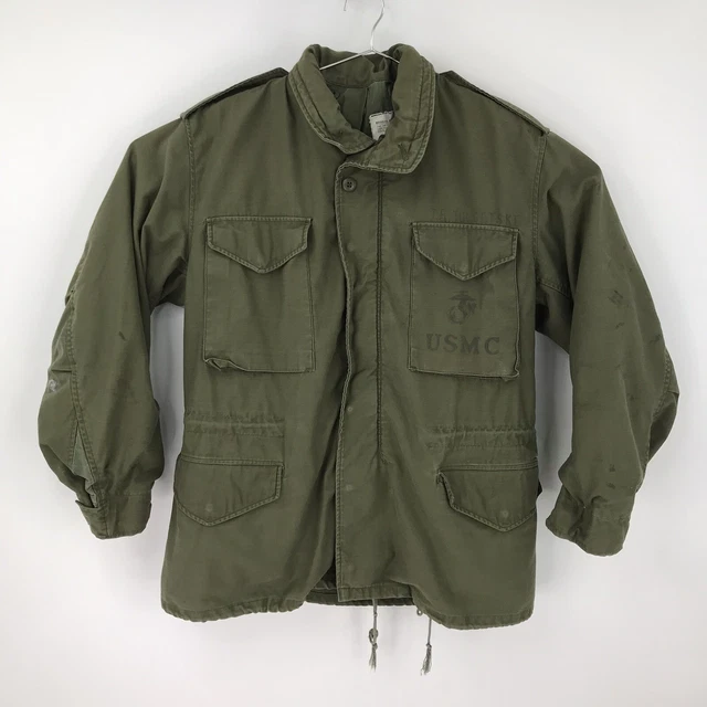 1967 VINTAGE USMC Military Vietnam War M-65 Field Jacket OG-107 Regular ...