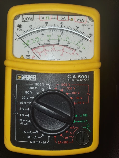 CONTRÔLEUR MULTIMÈTRE ANALOGIQUE CHAUVIN ARNOUX C.A 5001 EUR 25,90 ...