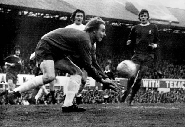 DERBY COUNTY GOALKEEPER Colin Boulton collects the ball, watch- 1972 ...