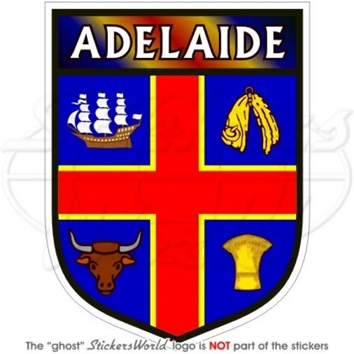 ADELAIDE ÉCUSSON AUSTRALIE-MÉRIDIONALE, 100mm Vinyl Sticker ...