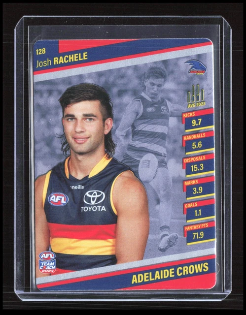 AFL 2024 TEAMCOACH Silver Adelaide Crows Josh Rachele 128 Football CB-2 ...