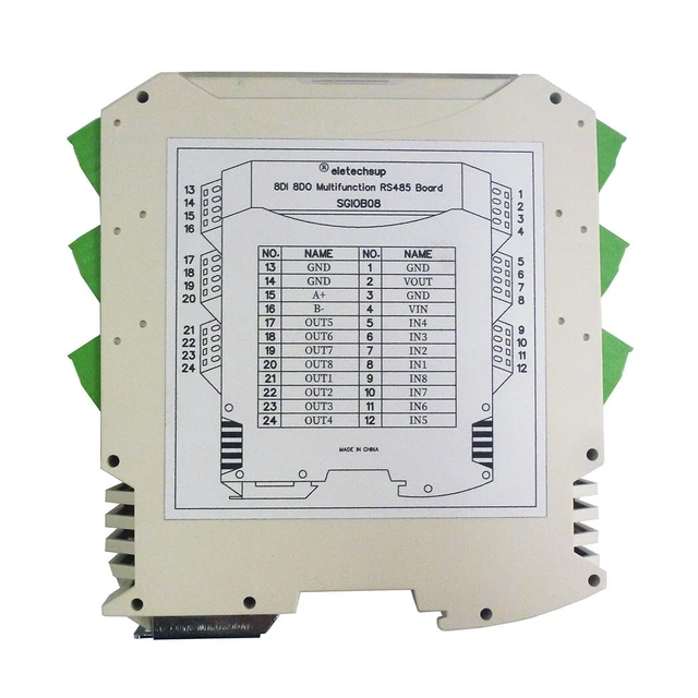 SAFETY BARRIER RS485 IO Module 8DI-8DO RS485 Digital NPN Input Output MODBUS RTU EUR 40,06 ...
