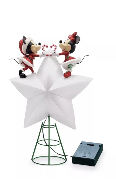 DISNEY STORE MICKEY and Minnie Mouse Light-Up Festive Tree Topper £69. ...