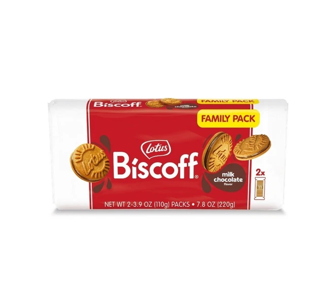 NEW LOTUS BISCOFF Chocolate Sandwich Cookies Family Size 7.8 Oz ⭐️ FREE ...
