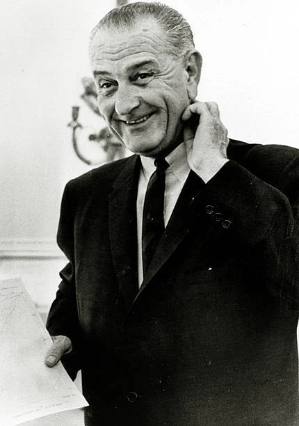 LYNDON BAINES JOHNSON 36th President of the United States talki - 1966 ...