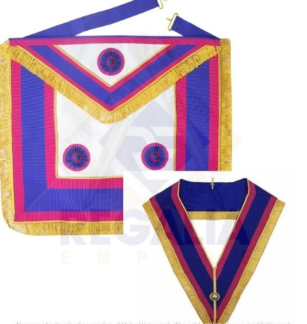 MASONIC REGALIA MARK Provincial Full Dress Rosettes Set Lambskin *Free ...