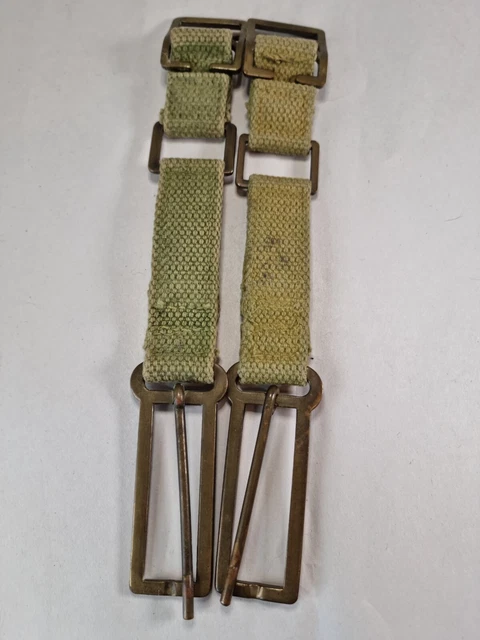 WW2 ORIGINAL BRITISH Army 37 Pattern Webbing Brace Adaptor Pair in ...