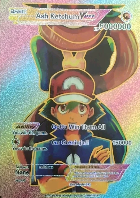 POKEMON ASH KETCHUM VMAX Metall Display Karte EUR 89,99 - PicClick DE