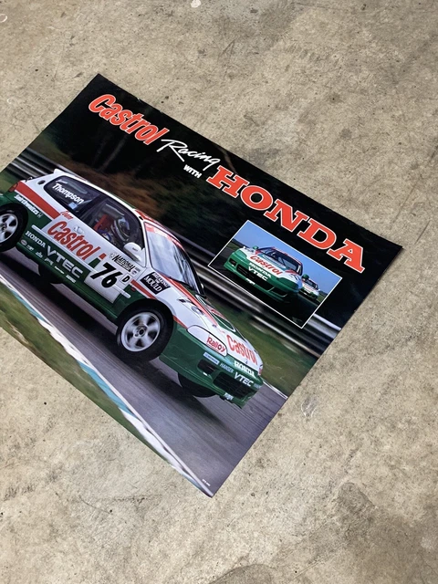 ORIGINAL CASTROL RACING honda civic EG Type R poster £10.00 - PicClick UK
