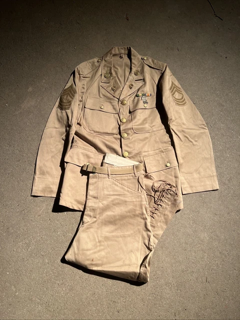 1930S US ARMY 1st Cavalry Quartermaster Khaki Uniform Set (DD782 £133. ...
