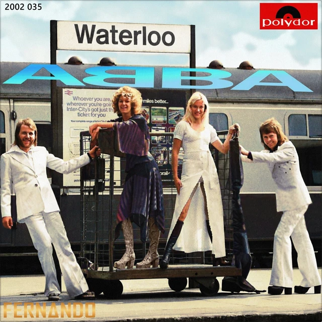 REPRO PHOTO ABBA Waterloo/ Fernando AGNETHA POLYDOR 7" Single Cover ...
