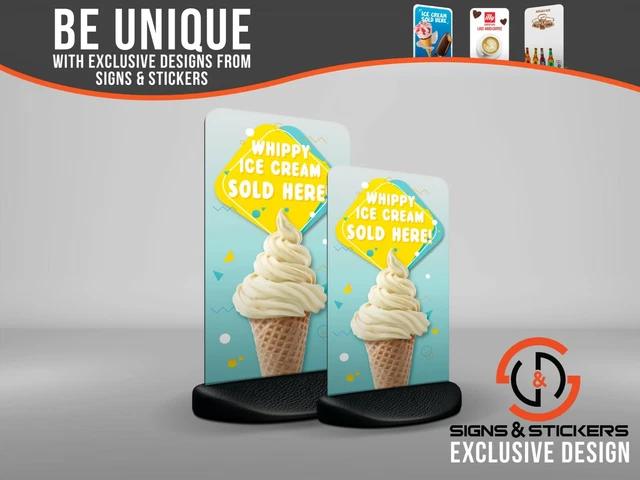 ECOFLEX PAVEMENT SIGN 'Whippy Ice Cream' Outdoor Street Advertising ...