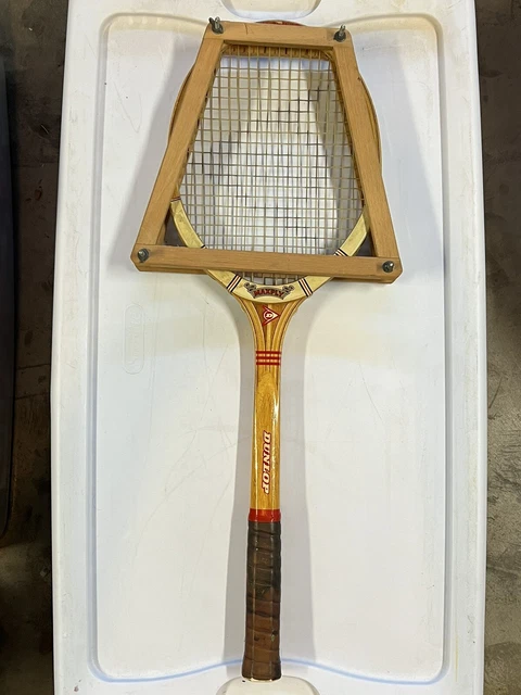 VINTAGE ORIGINAL DUNLOP Maxply Fort Wood Tennis Racket w/ Press Made in ...
