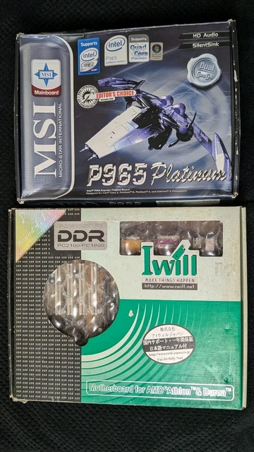 MSI P965 PLATINUM Socket 775 & Iwill KA266 Socket A/462 Motherboards £ ...