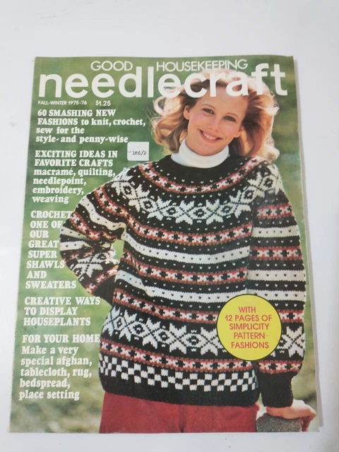 GOOD HOUSE KEEPING Needlecraft Fall Winter 1975 70s Style Fashion ...